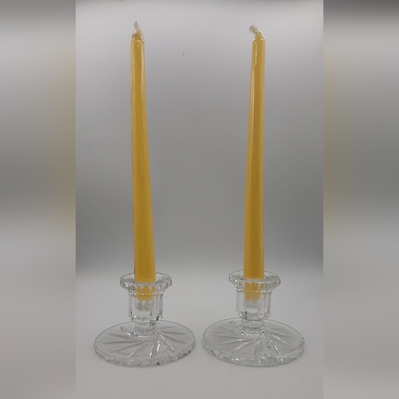 Pinwheel Candle Holders | Accents | Vintage Short Pinwheel Lead Crystal ...